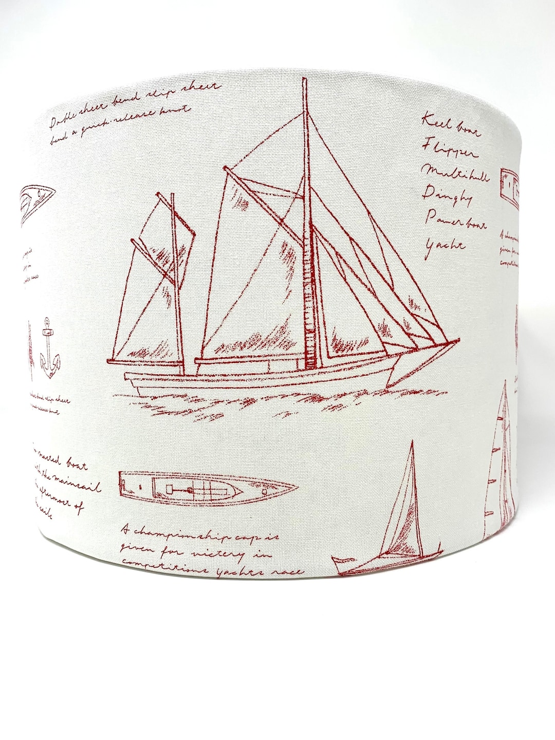 Sailing Lamp Shade Nautical Lampshade for Standard Lamps or - Etsy UK