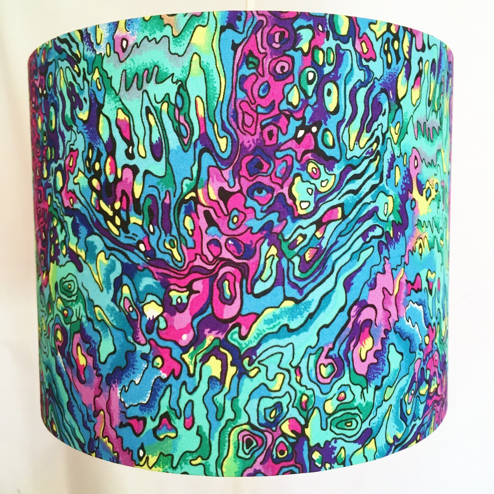 Psychedelic Lava Lampshade Blue Purple and Pink Lamp Shade | Etsy UK