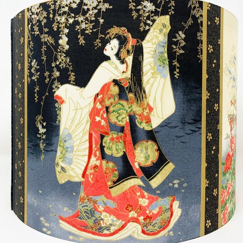Geisha Geiko Lampshade Japanese Lamp Shade Oriental Ladies - Etsy