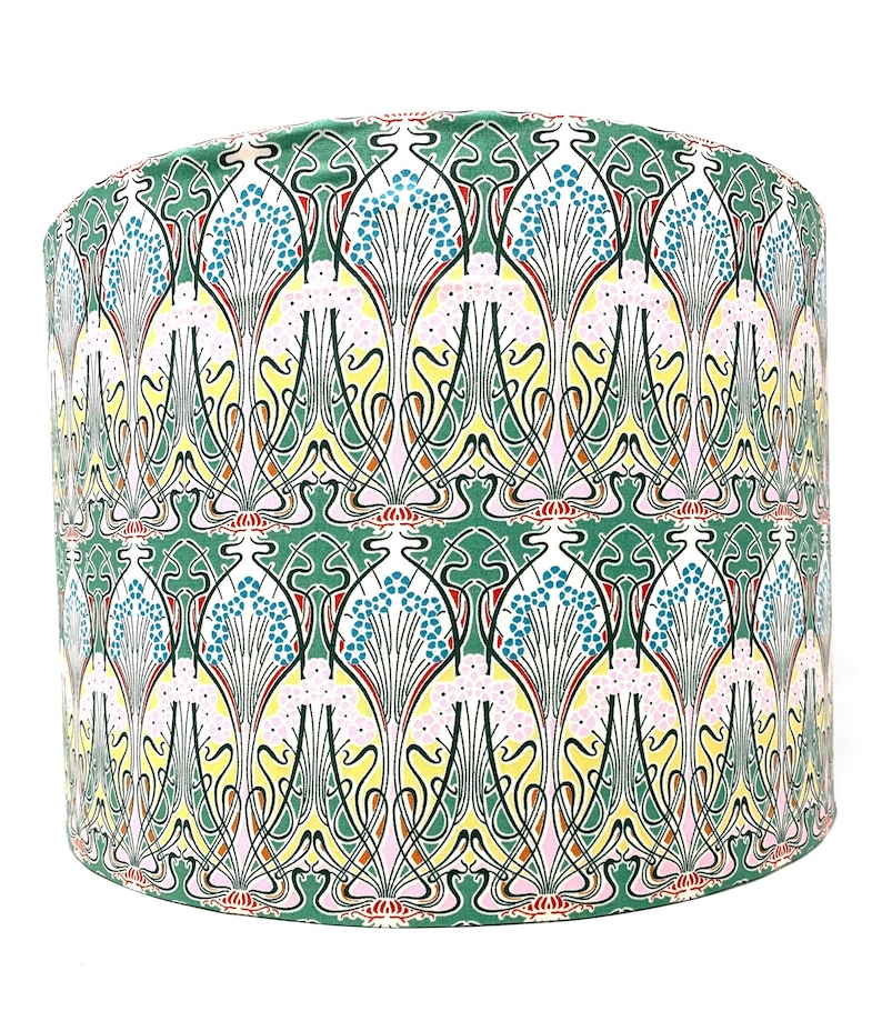 Ianthe Liberty Style Lampshade Green Pink Lamp Shade, for Standard ...