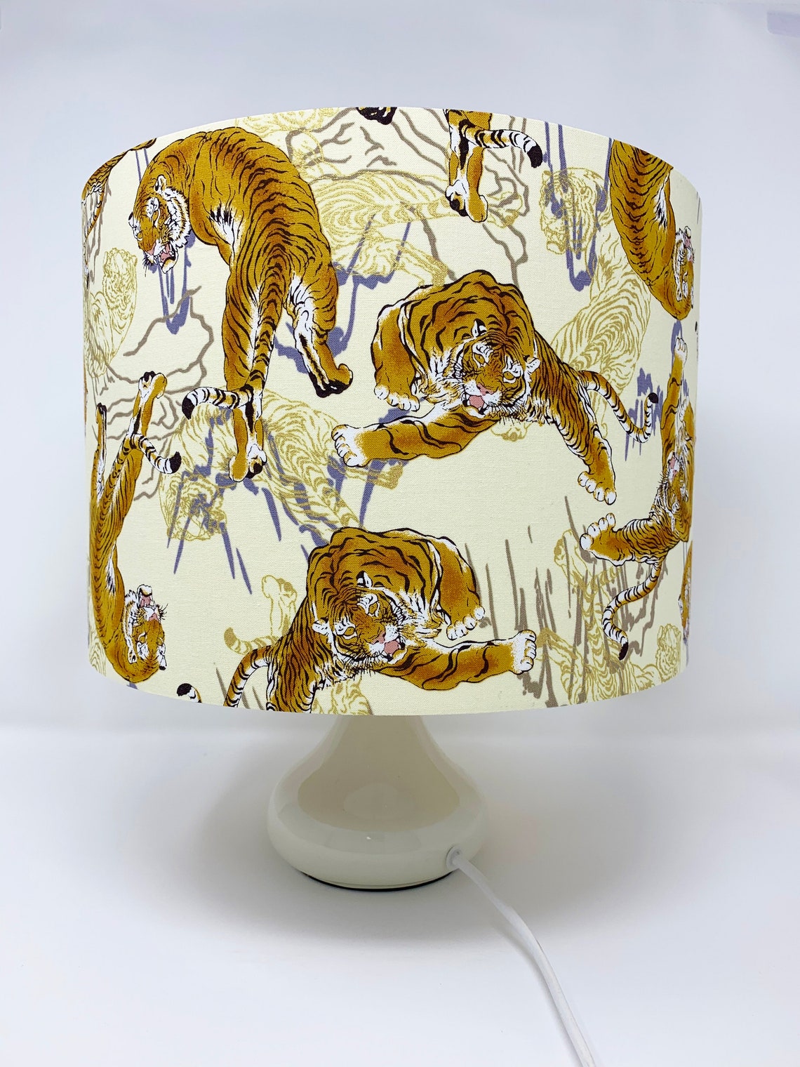 Tigers Lamp Shade Japanese Oriental Asian Chinese Style for - Etsy