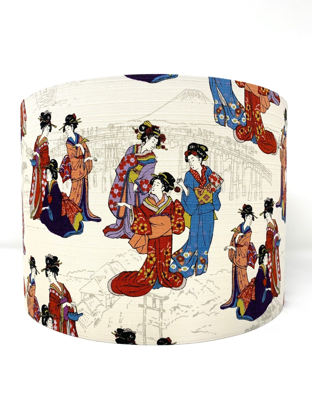 Geisha Geiko Lampshade, Japanese Lamp Shade, Oriental Ladies Light ...