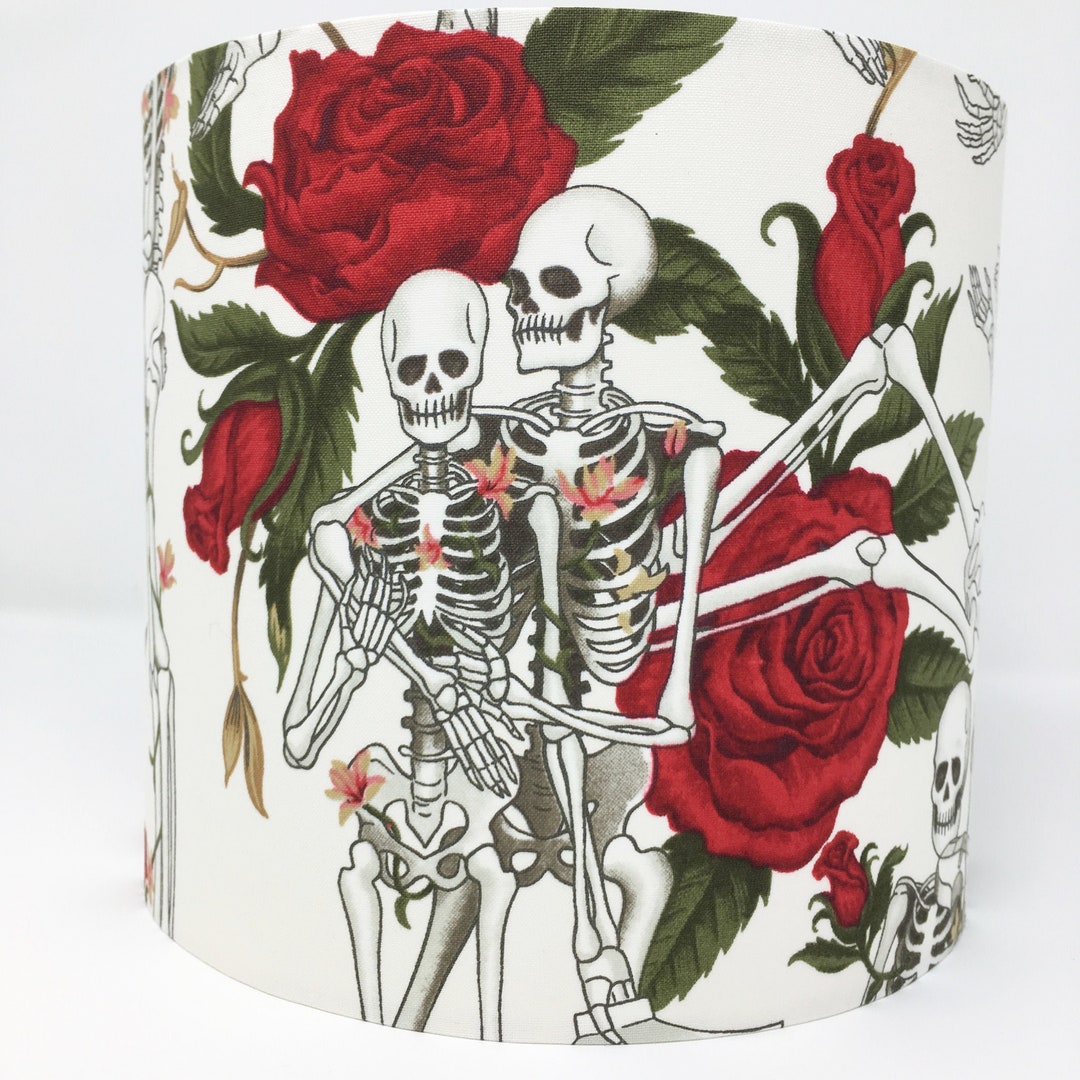 Skeletons Gothic Lampshade, 15cm 20cm 25cm 30cm, Skull Lampshade, Drum ...
