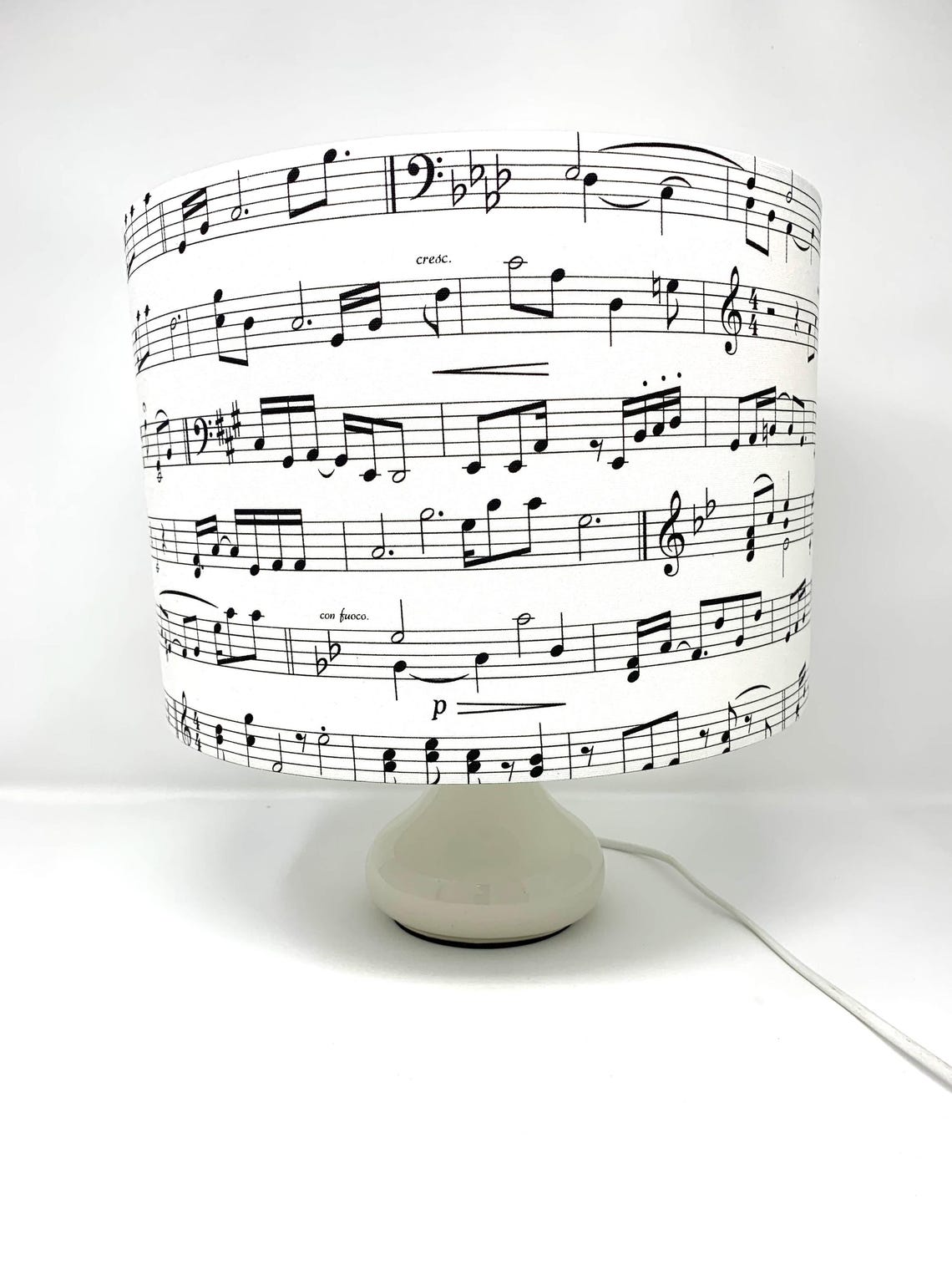 Music Lamp Shade, Musical Light Shade for Standard Lamps or Ceiling ...