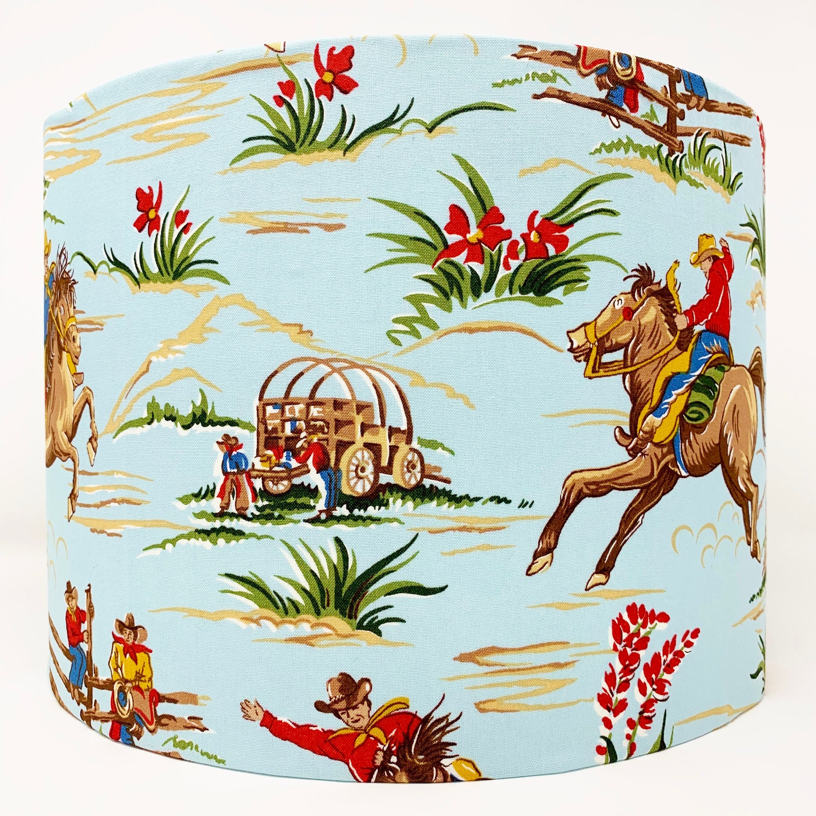 Cowboy Lampshade, Wild West Light Shade, for Table or Ceiling Lights ...