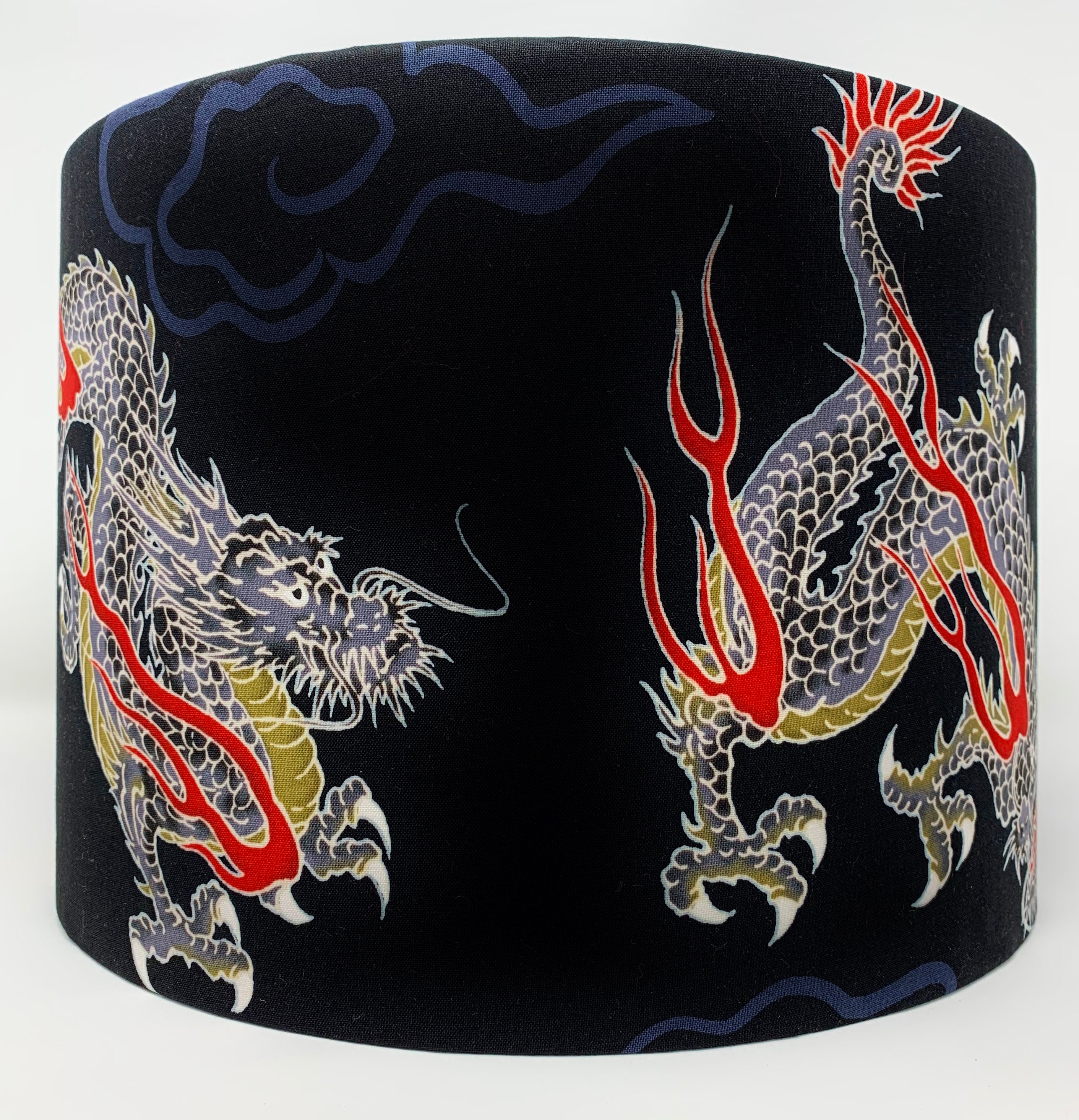 Dragon Lampshade Japanese Lamp Shade Oriental Chinese Black - Etsy UK