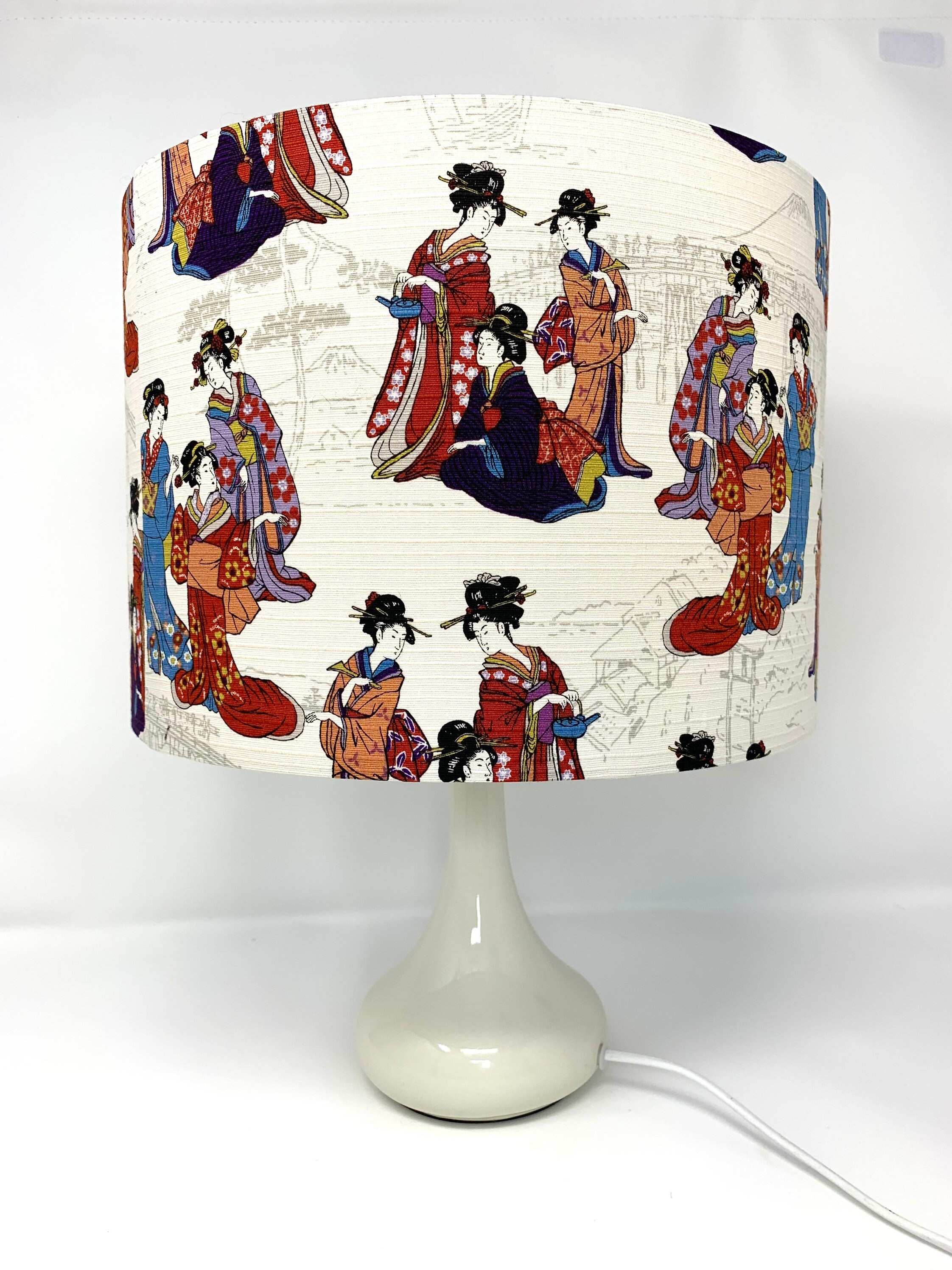 Geisha Geiko Lampshade Japanese Lamp Shade Oriental Ladies | Etsy