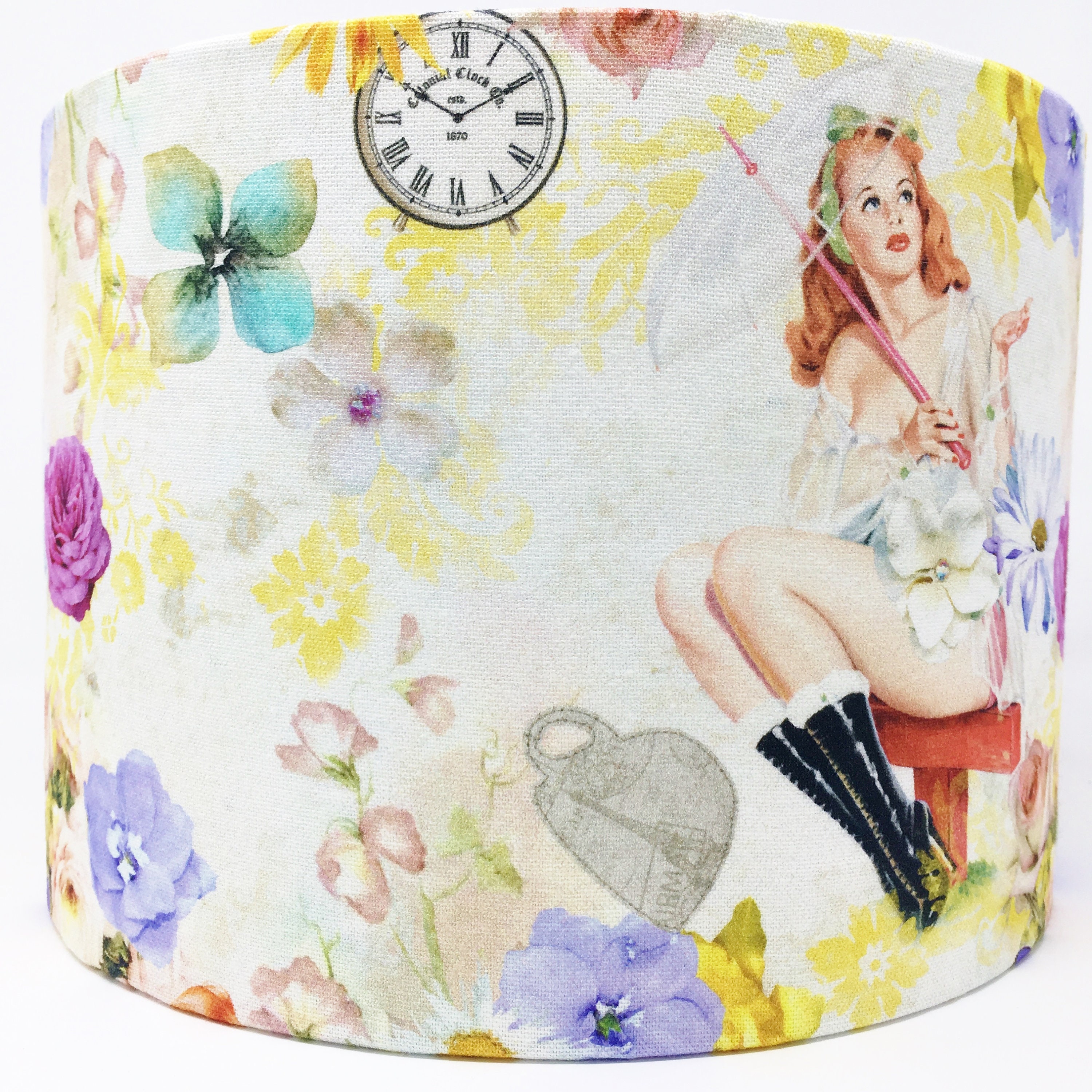 Retro Pin up Lampshade Vintage Red Haired Girl Style Lamp - Etsy UK