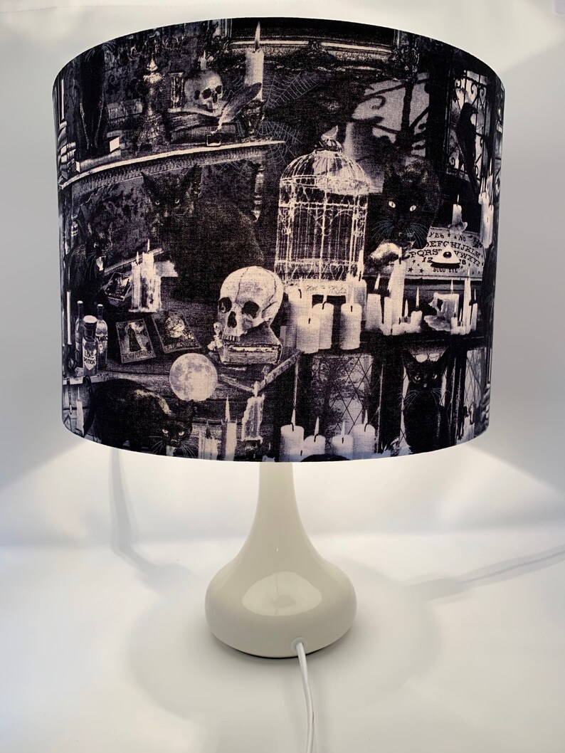 Black Magic Cats Lampshade: Gothic Skulls Light Shade - Etsy