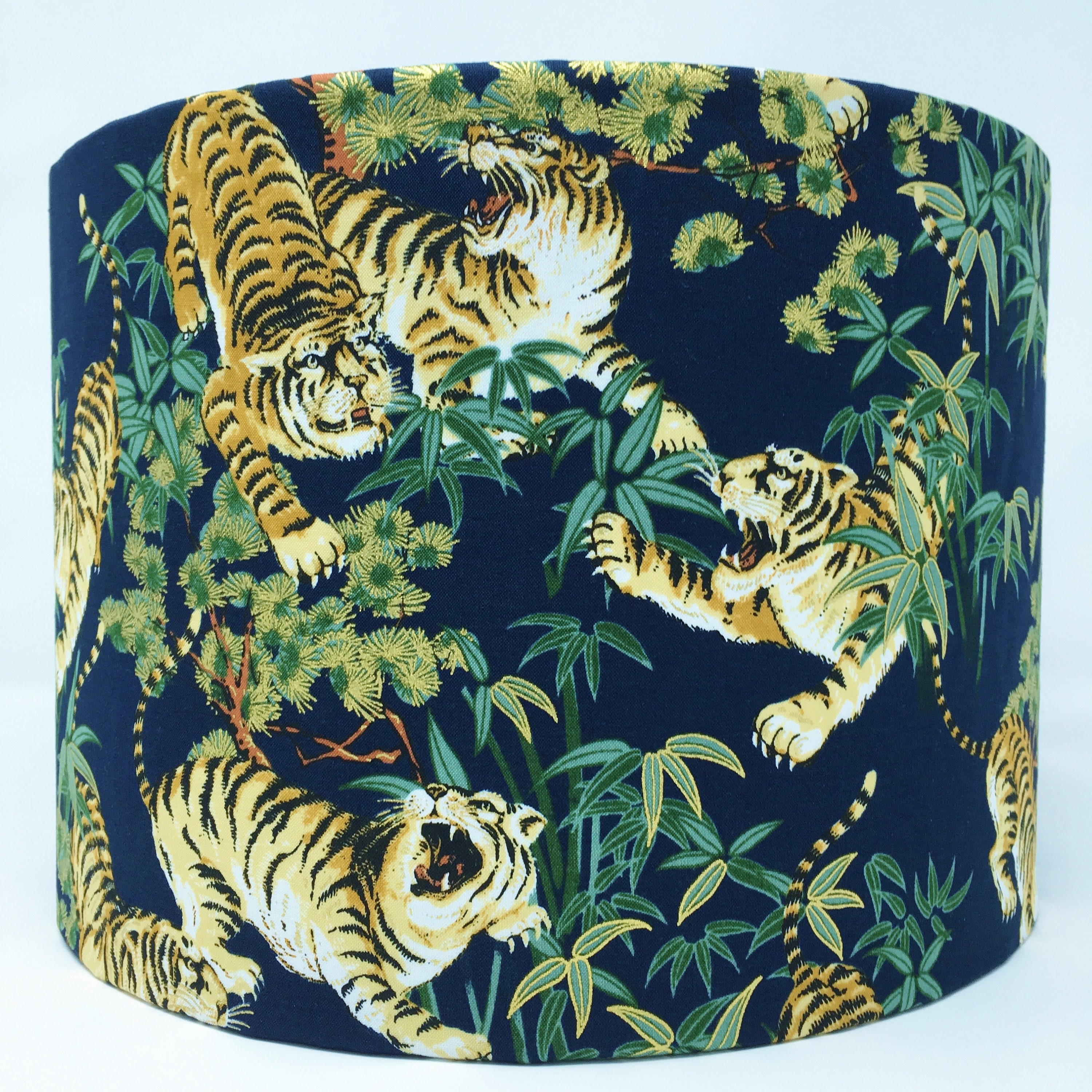 Tigers lamp shade Japanese oriental asian Chinese style for | Etsy