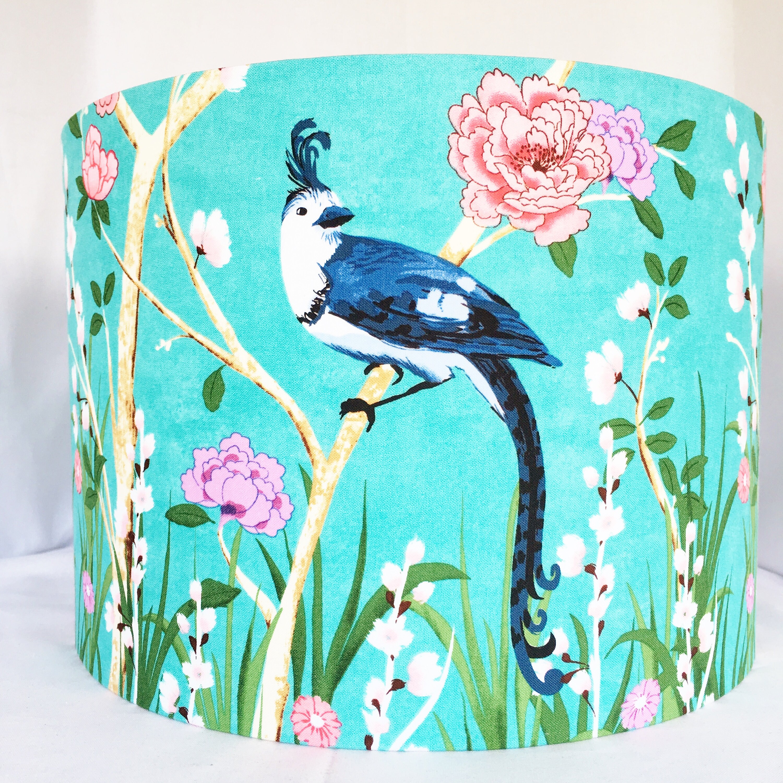 Bird Lampshade Chinoise Lamp Shade Oriental Chinese Style - Etsy UK