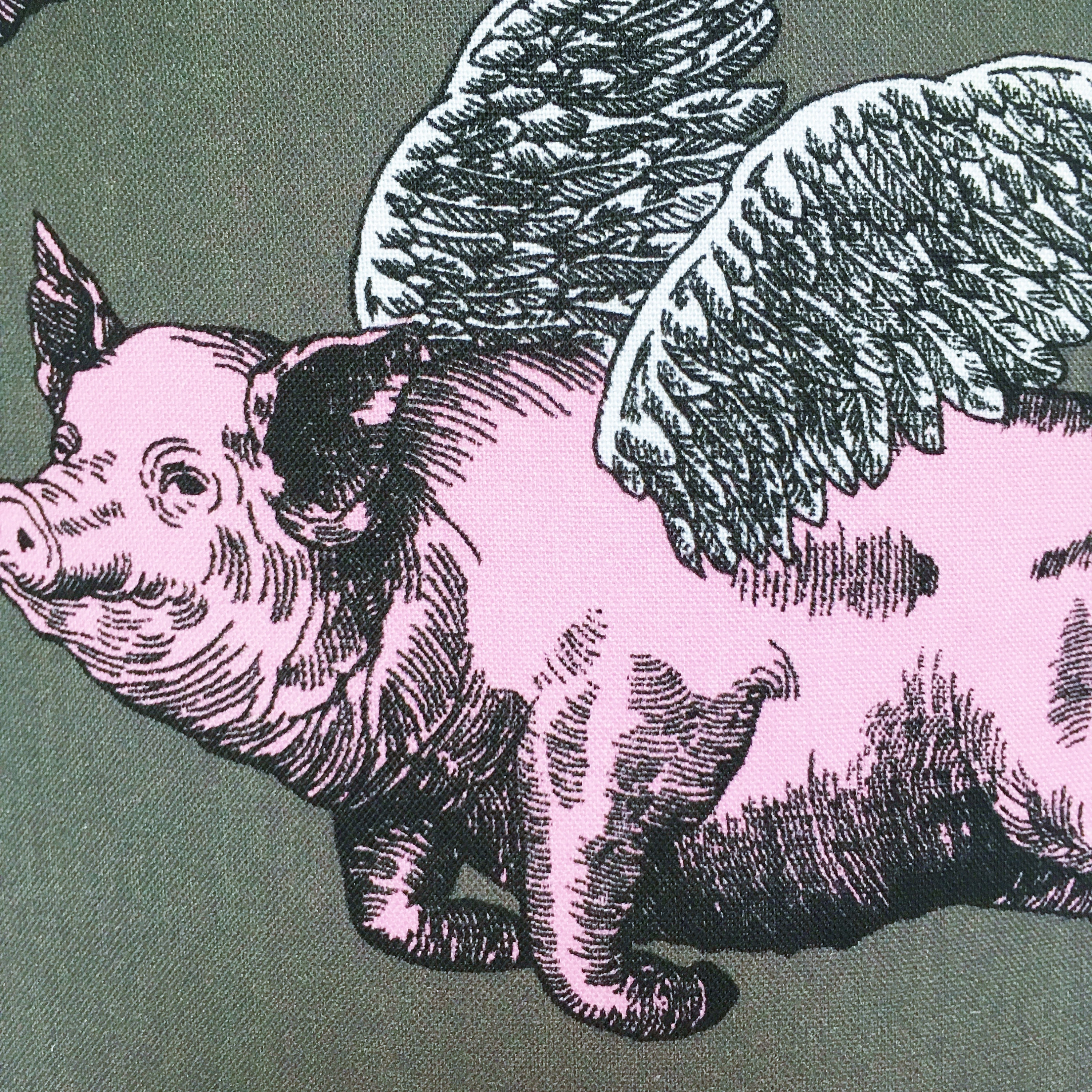 Flying Pigs Lampshade: Pink Pig Cotton Light Shade - Etsy