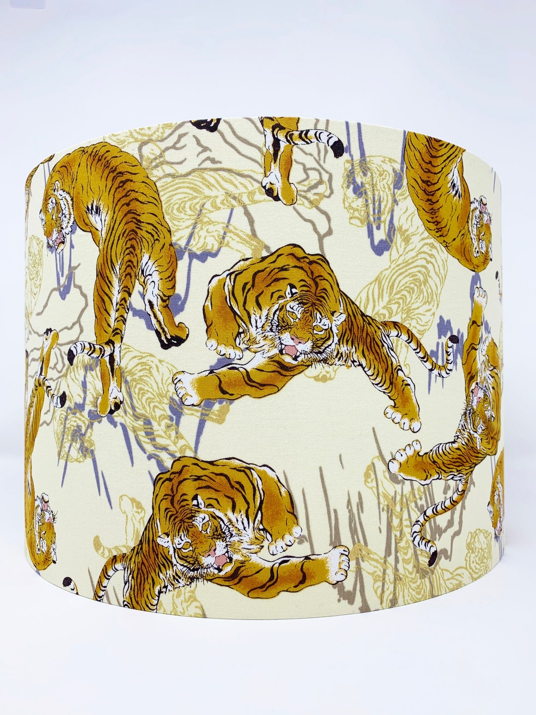 Tigers Lamp Shade, Japanese Oriental Asian Chinese Style, for Table or ...