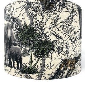 Elephants Lamp Shade, Safari Jungle Animals Light Shade, for Table or ...