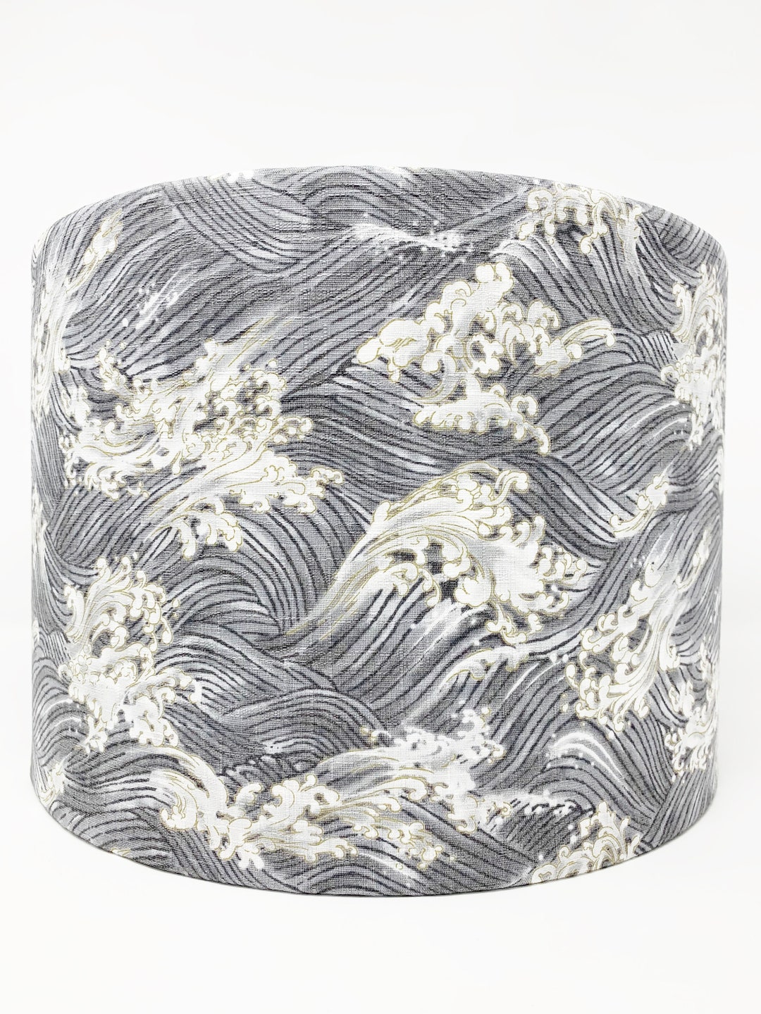 Waves Lampshade, Japanese Lamp Shade, Kanagawa Hokusai Sea Grey Shade ...