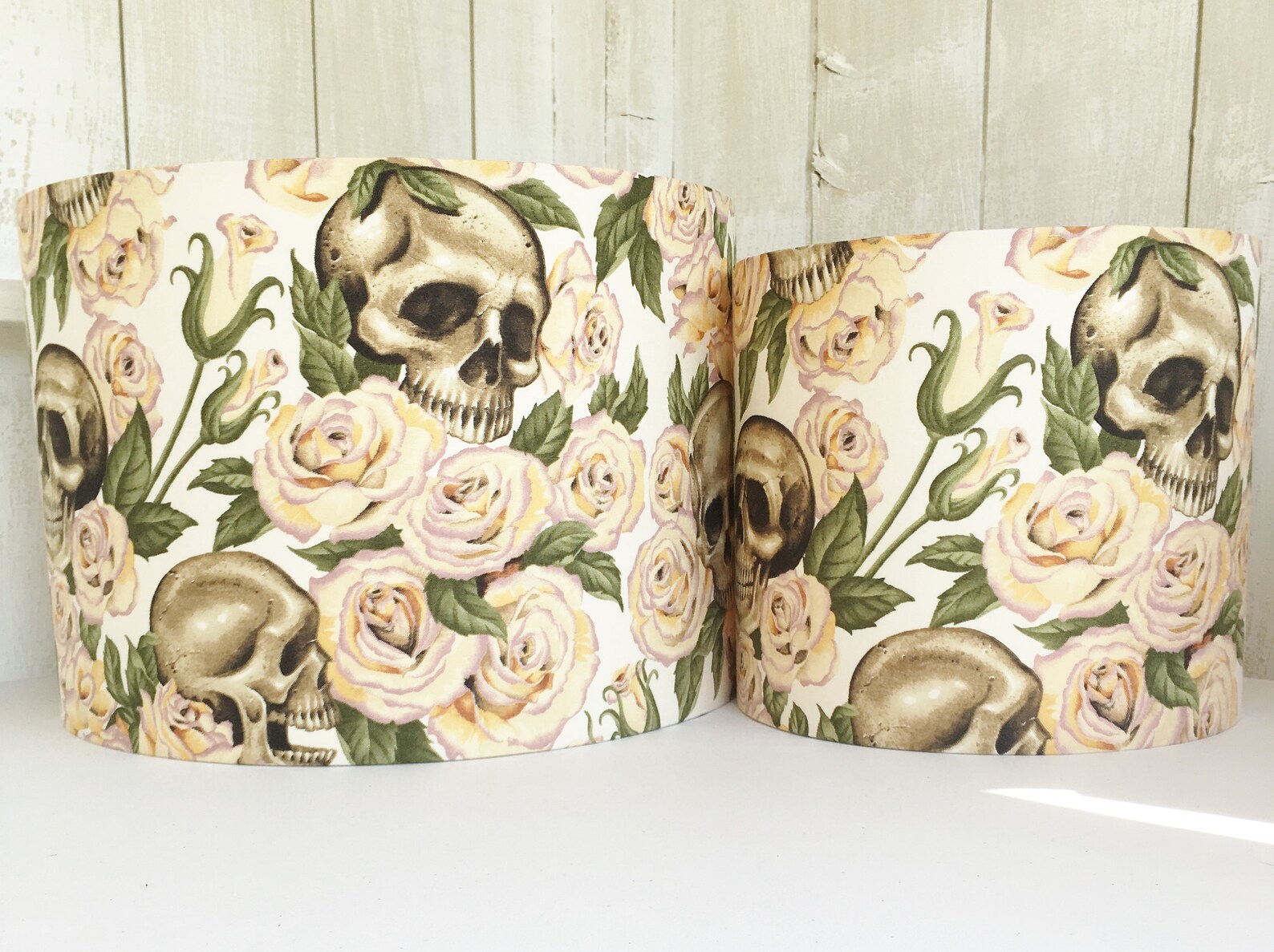 Gothic lampshade skull & roses lamp shade skeleton skull | Etsy