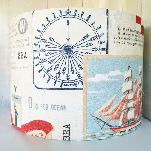 Sailing Lampshade Boats Lamp Shade Ships Nautical Decor for | Etsy