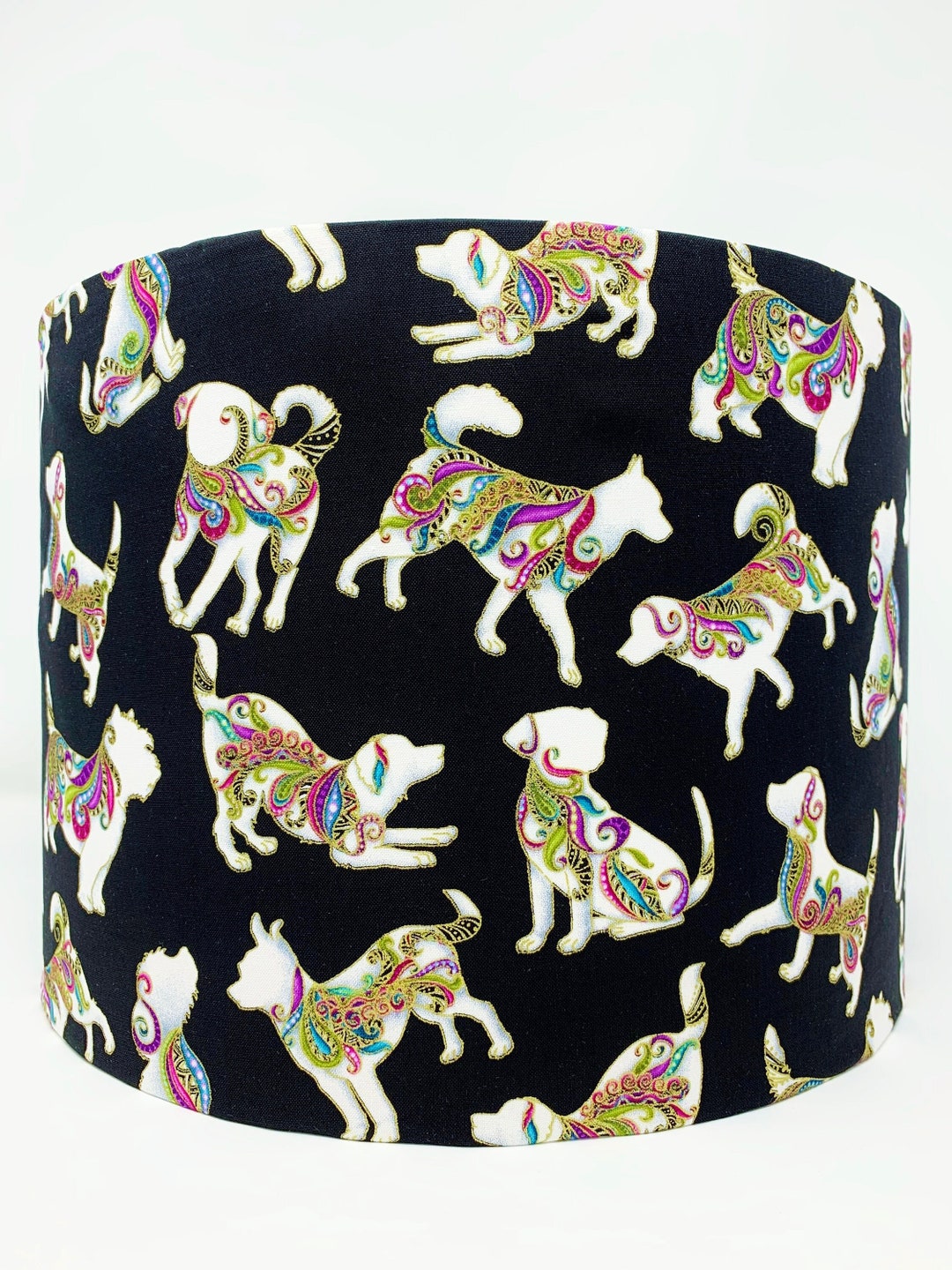 Dog Lampshade, Dogs Lamp Shade, Light Shade, Blue, for Table or ...