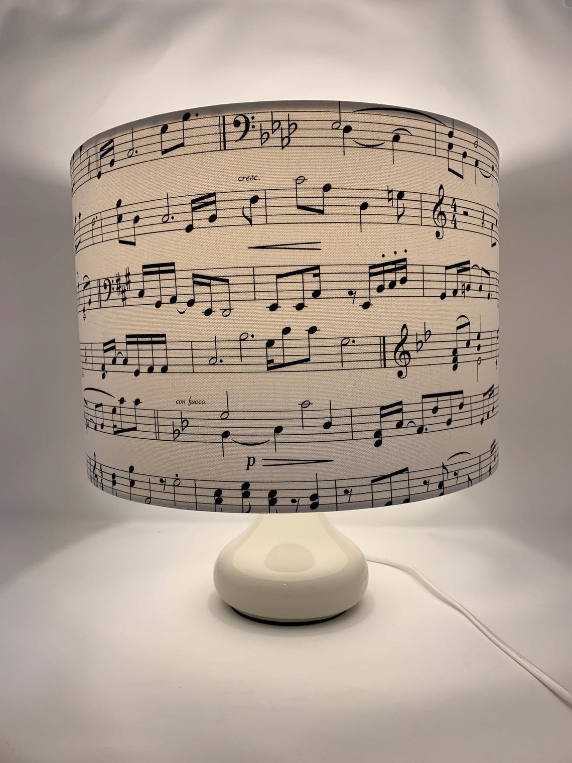 Music Lamp Shade, Musical Light Shade for Standard Lamps or Ceiling ...