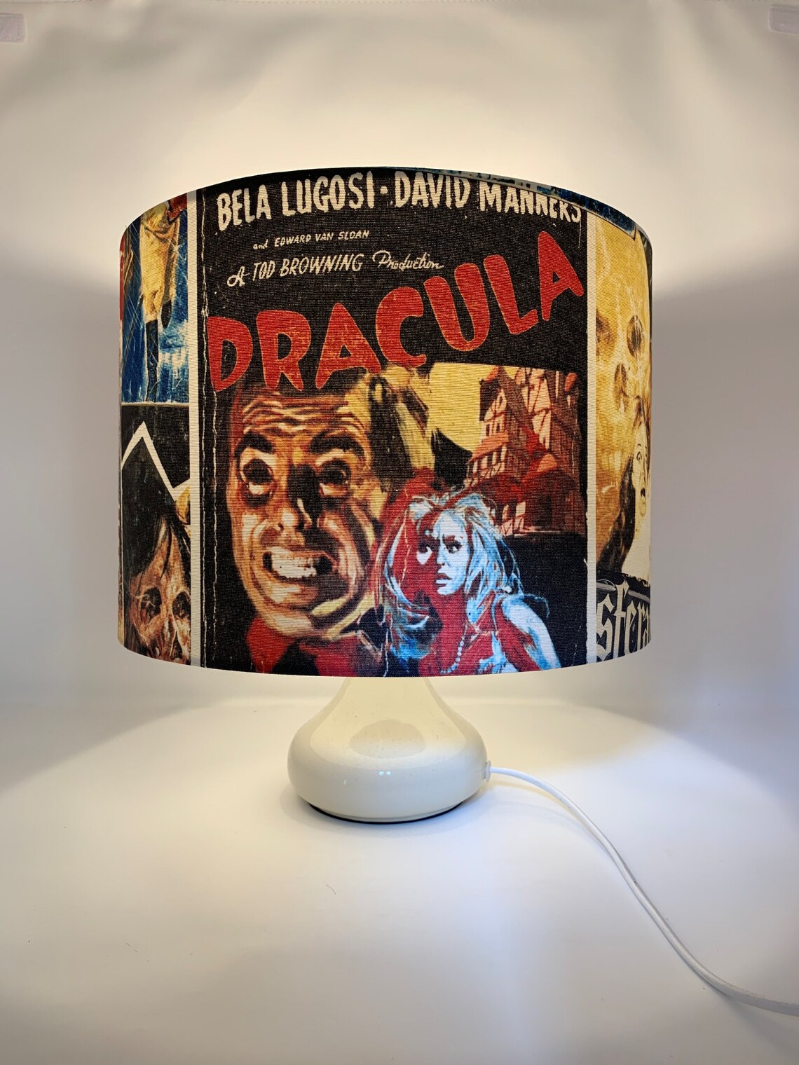 Horror Movie Poster Lampshade: Gothic Table Lamp or Ceiling Light - Etsy