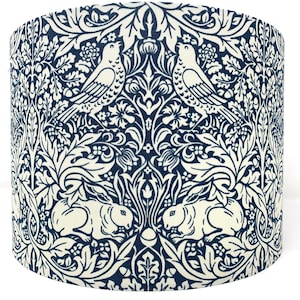 William Morris Lampshade, Brer Rabbit, Bird Blue Art Nouveau Lamp Shade ...