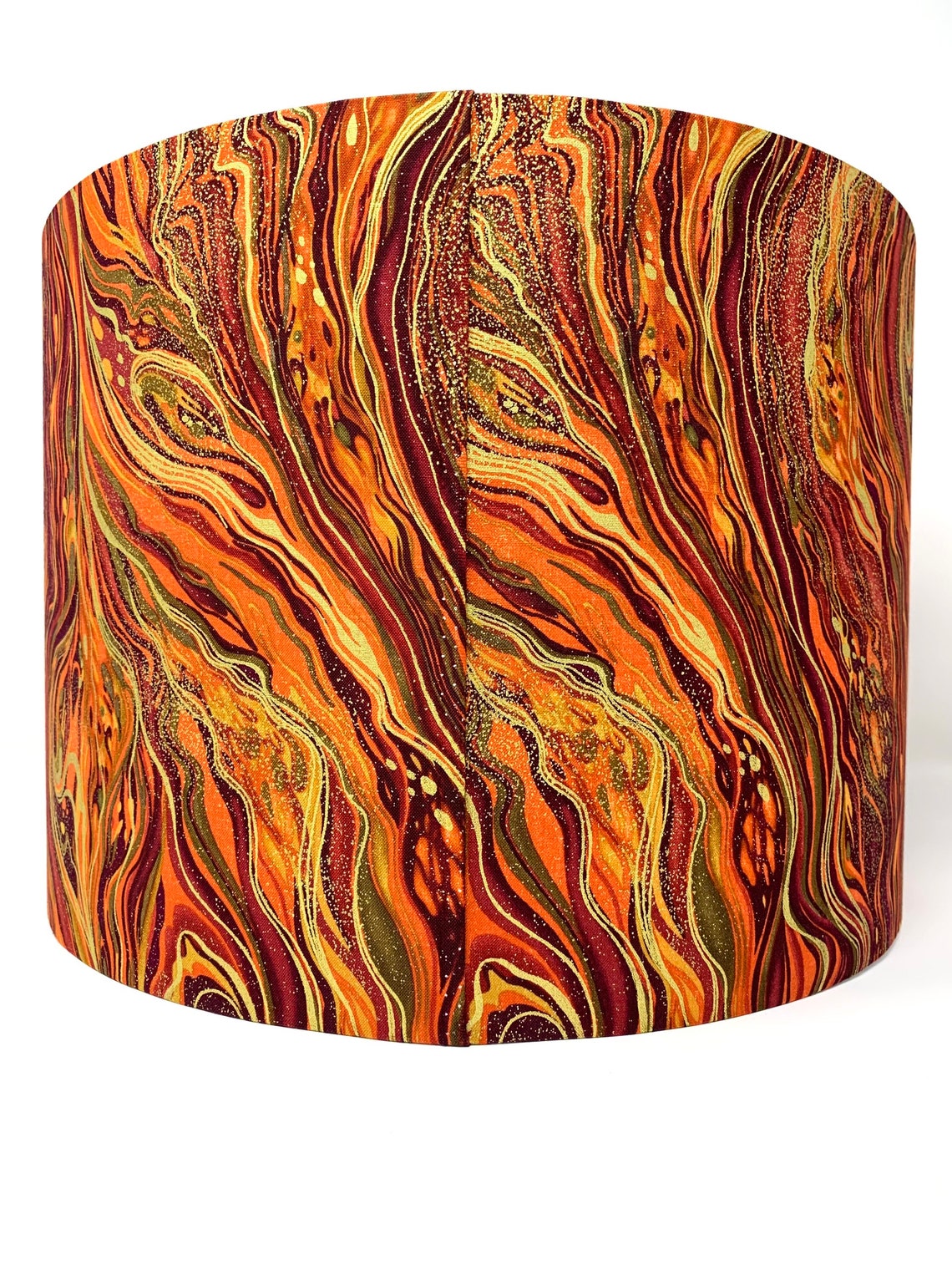 Marbled Lampshade Marble Effect Lamp Shade Lava Orange Light - Etsy