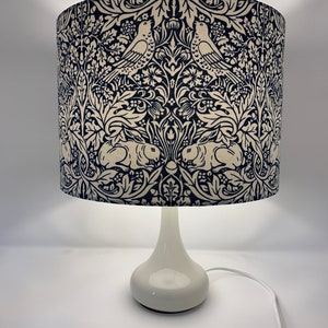William Morris Lampshade, Brer Rabbit, Bird Blue Art Nouveau Lamp Shade ...