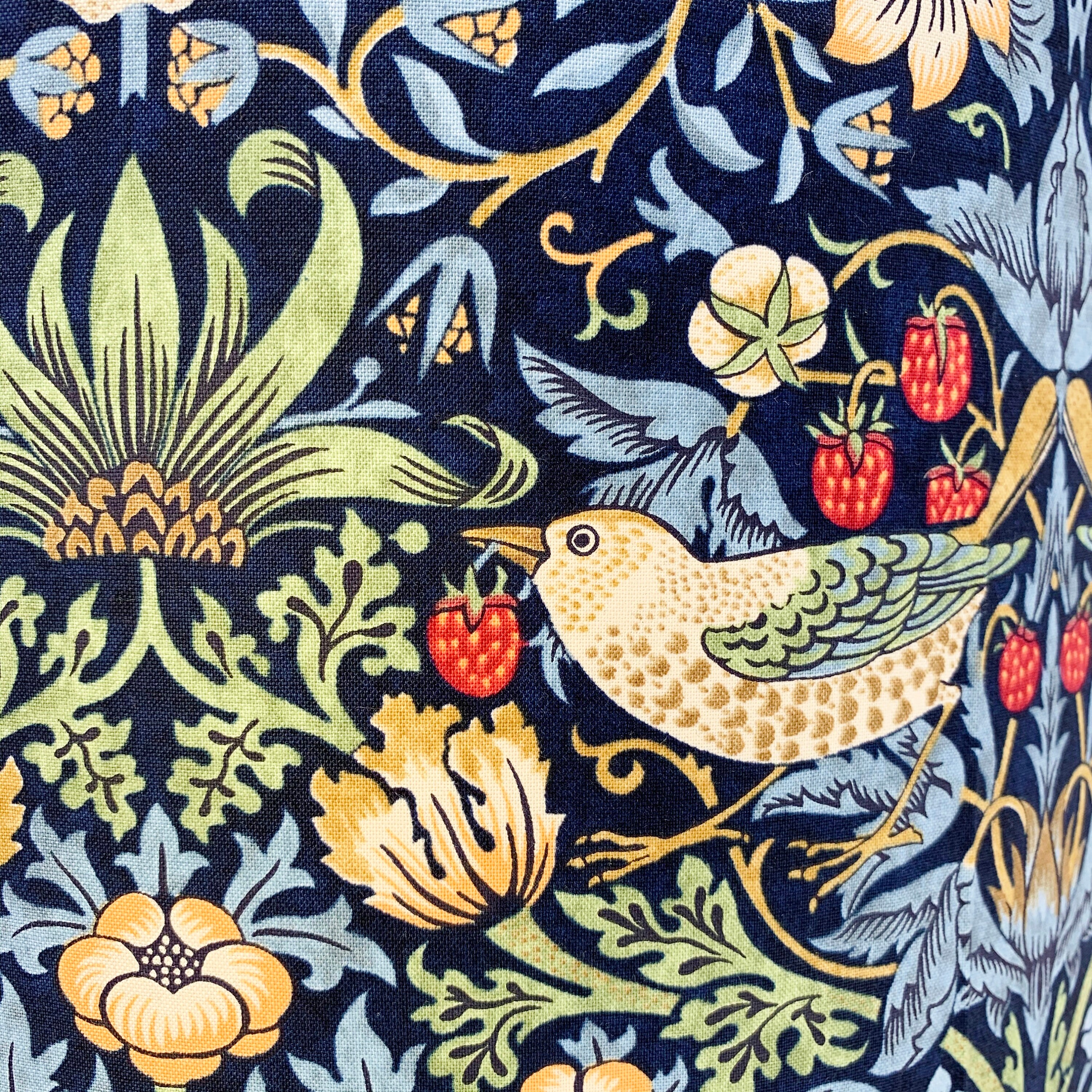 Morris Strawberry Thief Lampshade, William Navy Blue Art Nouveau Lamp ...