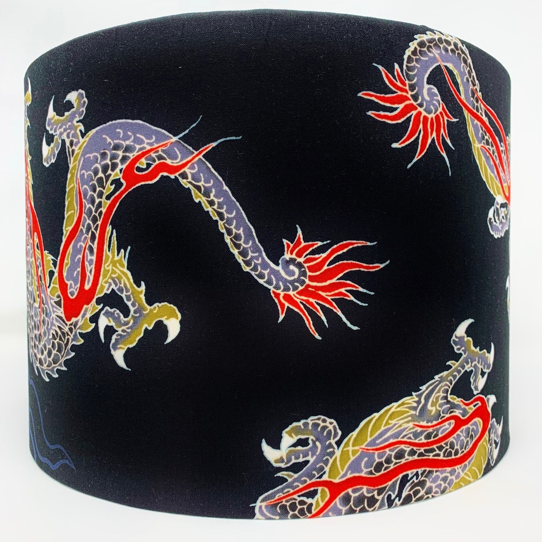 Dragon Lampshade Japanese Lamp Shade Oriental Chinese Black - Etsy UK