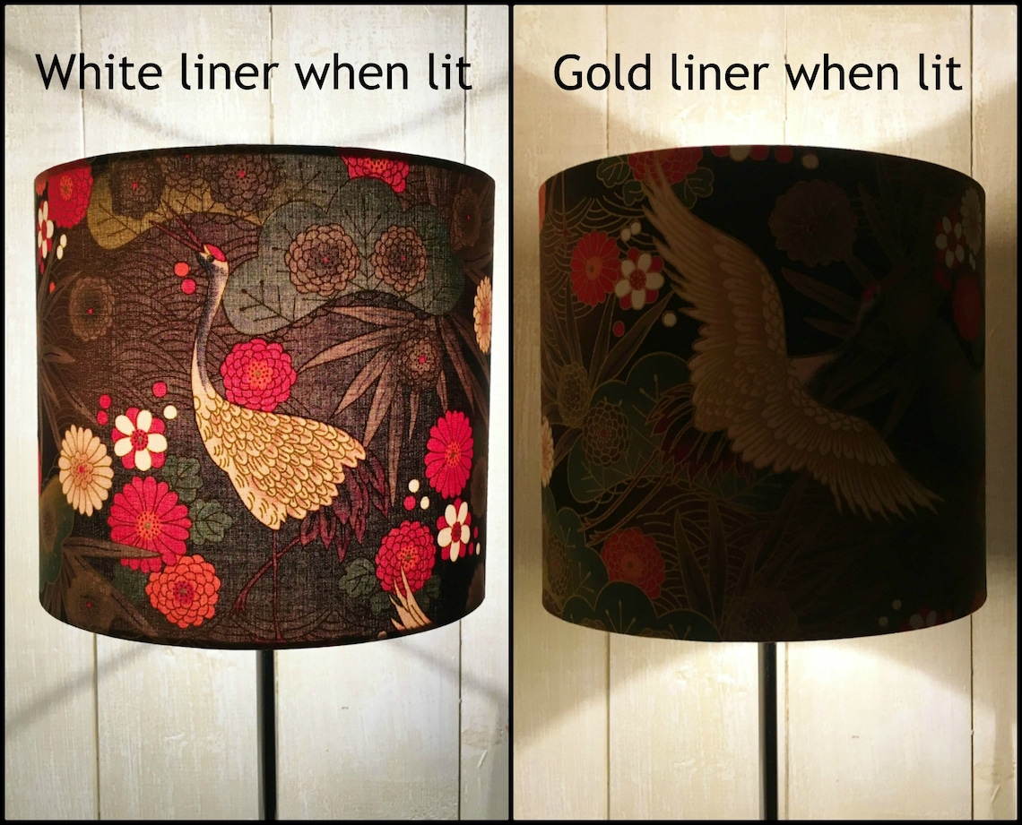 Oriental Lampshade Japanese Lamp Shade With Geisha and - Etsy