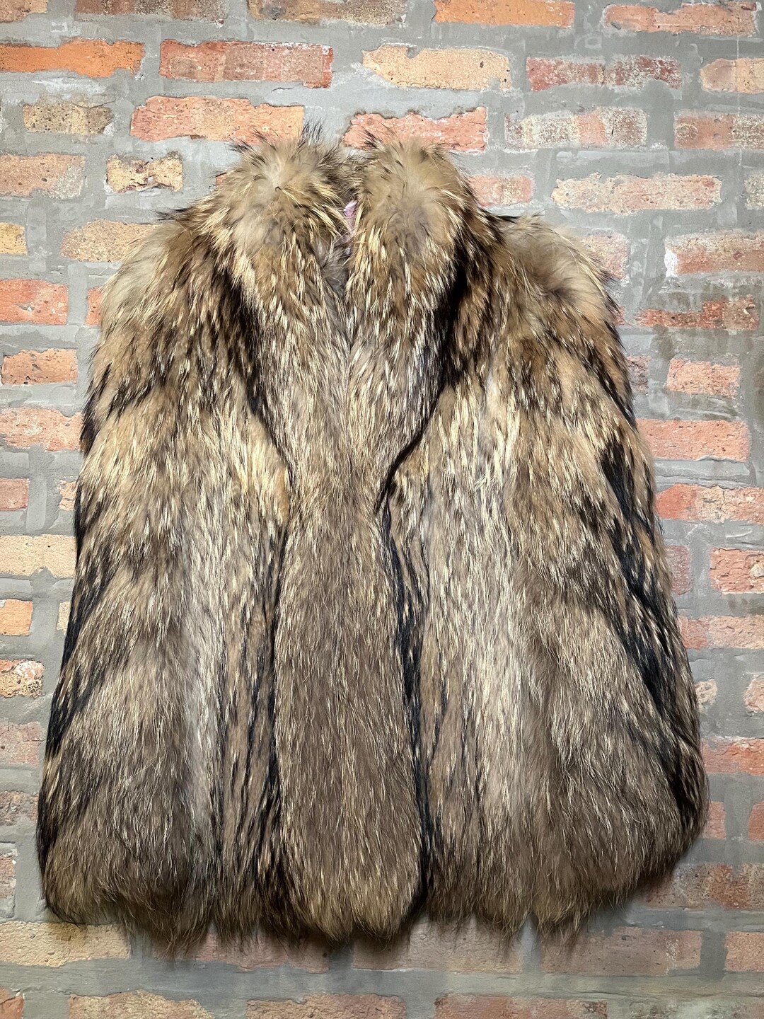 Vintage Tanuki Hip Length Fur Coat, Finn Raccoon Fur Coat, Real Fur ...