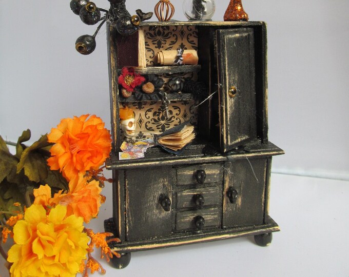 Miniature Witch's Cupboard Halloween Decoration Dollhouse Cupboard - Etsy