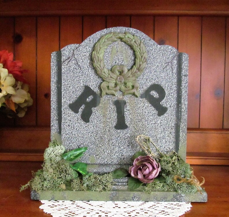 Halloween Table Top or Window Display Tombstone Halloween Decor - Etsy