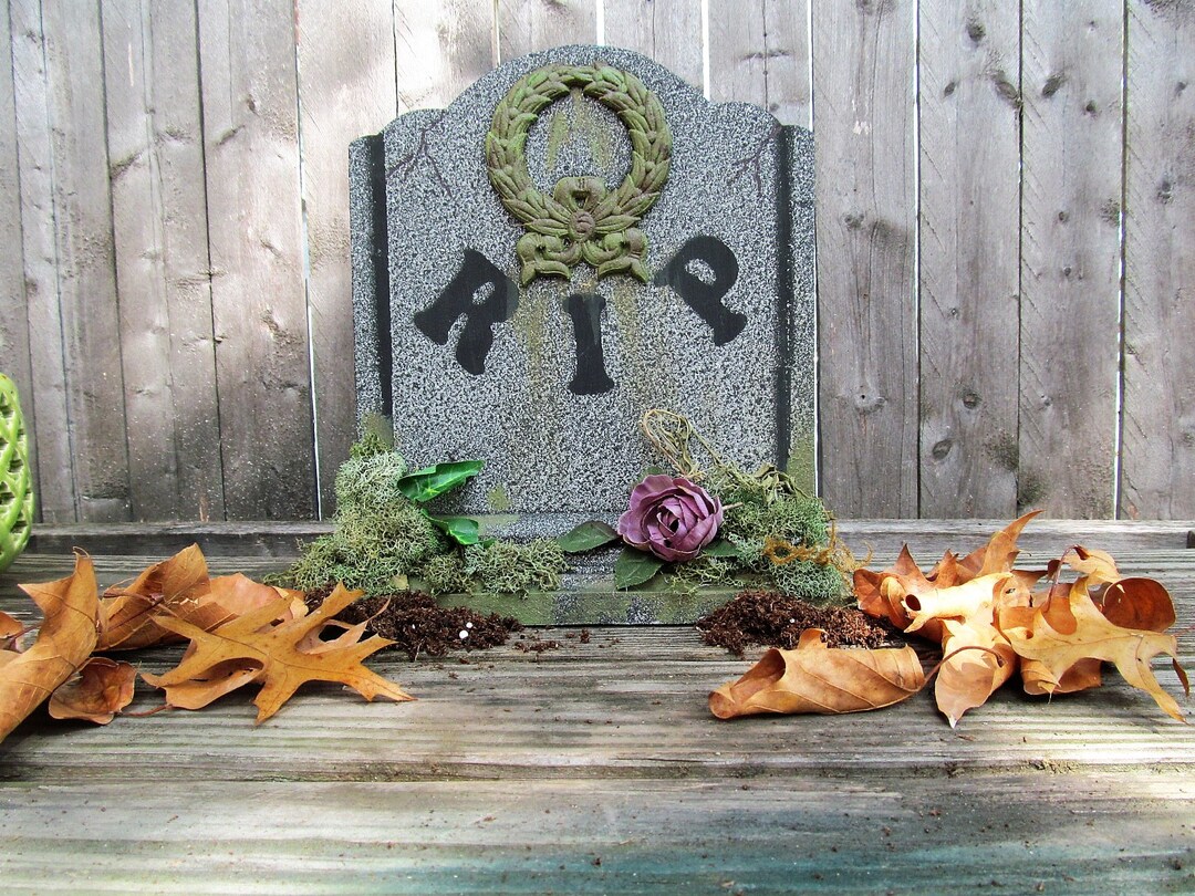 Halloween Table Top or Window Display Tombstone Halloween Decor - Etsy