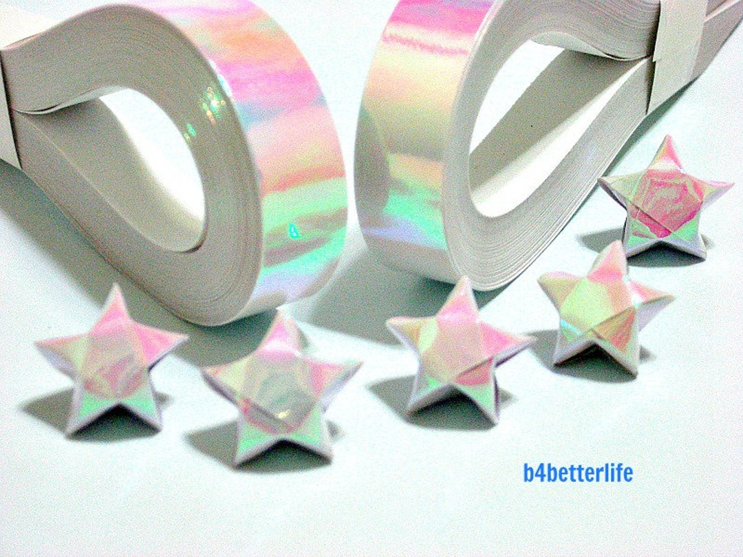 400 Strips of White Color DIY Origami Lucky Stars Medium Size Paper ...