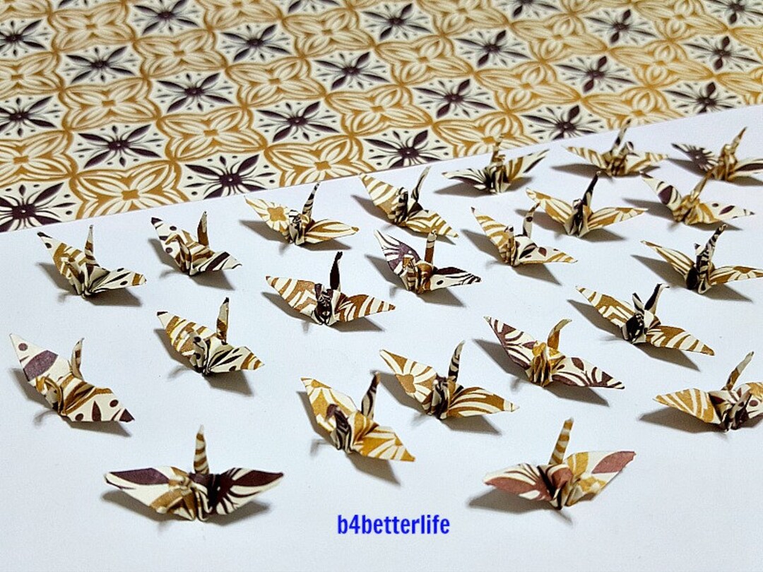 Lot of 100pcs Batik Design 1-inch Origami Cranes Hand-folded From 1"x1 ...