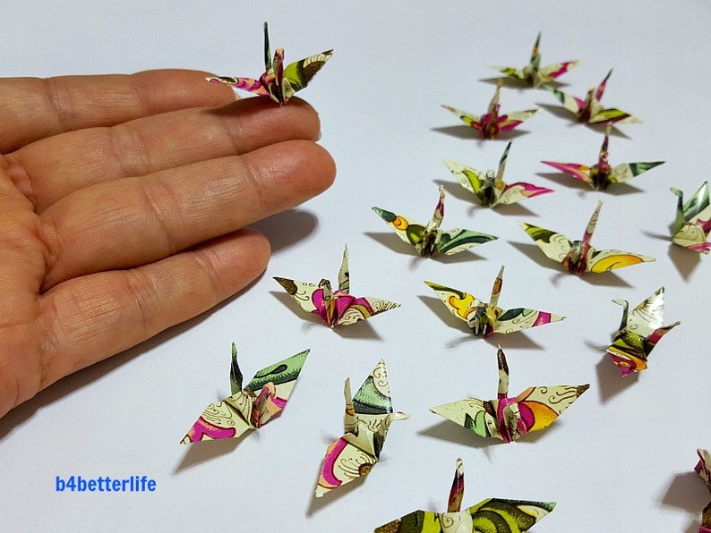 100pcs Multi-colored 1.5 Batik Design Origami Cranes - Etsy