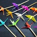 Lot of 20pcs 1.5" Origami Crane Cake Topper, Cocktail Picker. (AV Paper ...