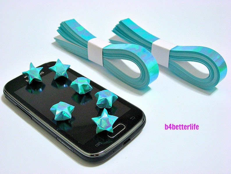 400 Strips of Light Blue Color DIY Origami Lucky Stars Medium | Etsy