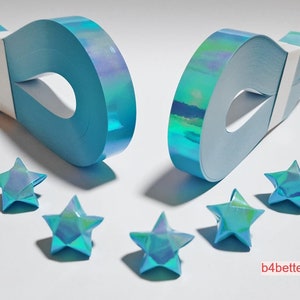 400 Strips of Light Blue Color DIY Origami Lucky Stars Medium - Etsy