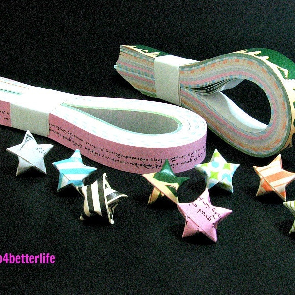 Lucky Star Paper Strips - Etsy