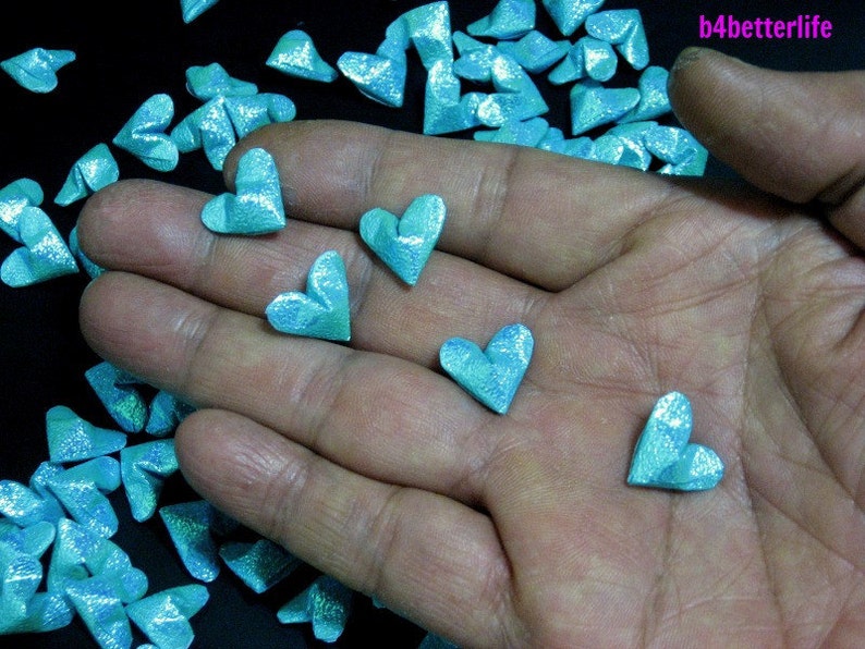 180pcs Light Blue Color Mini Size 3D Origami Hearts LOVE. TX - Etsy