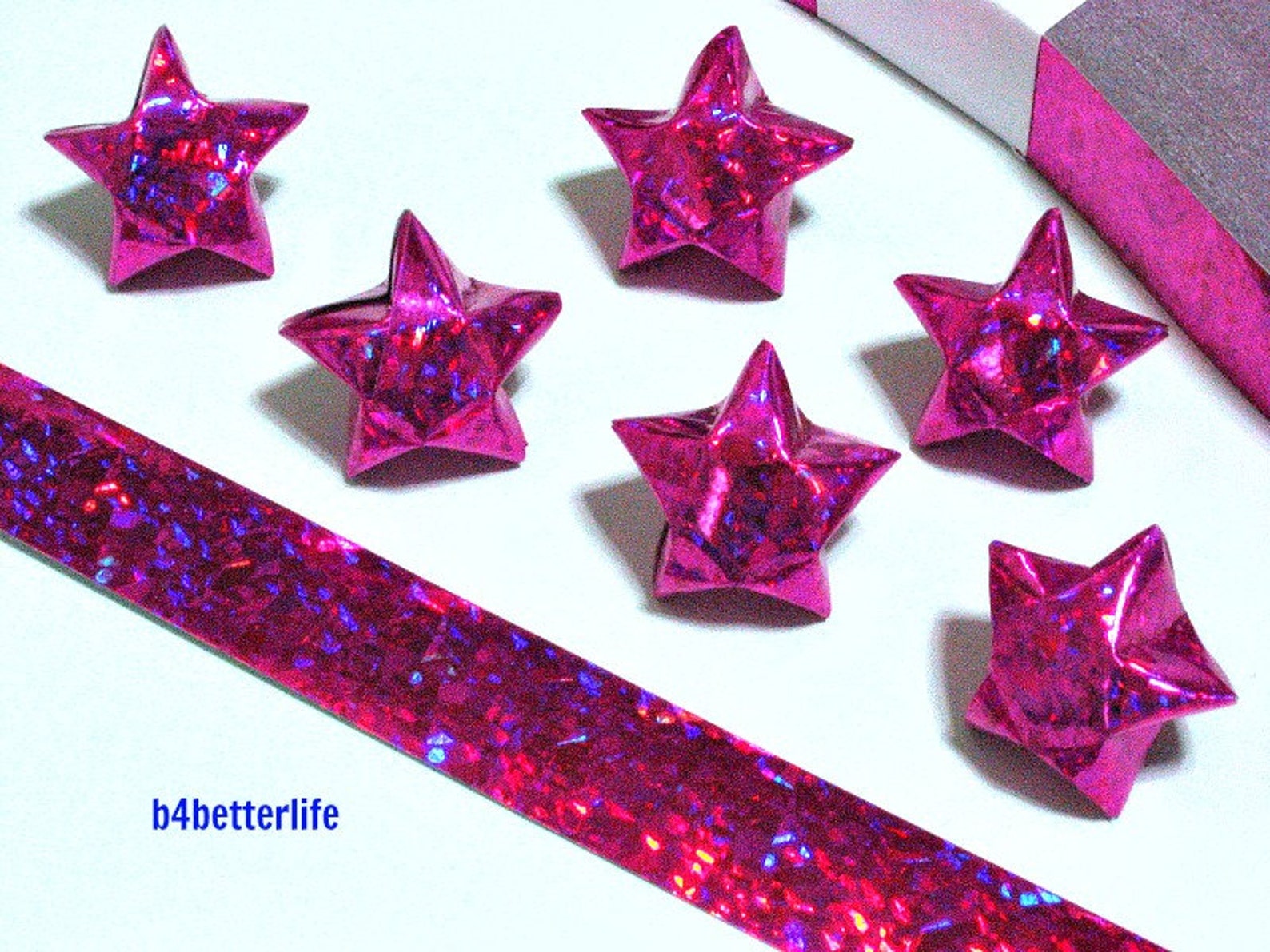400 Strips Pink Color DIY Origami Lucky Stars Medium Size Paper Folding ...