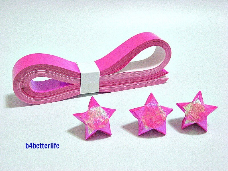 100 Strips of Pink Color DIY Origami Paper Folding Kit for the - Etsy