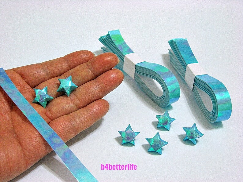 400 Strips of Light Blue Color DIY Origami Lucky Stars Medium | Etsy