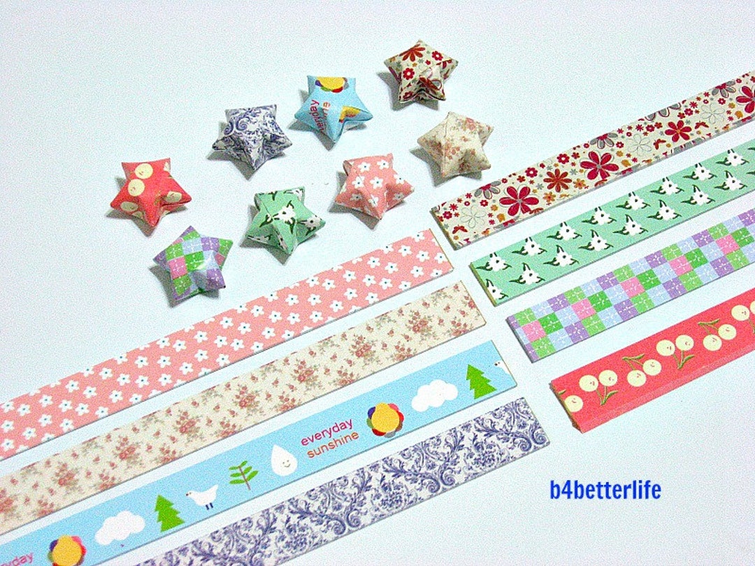 440 Strips of DIY Origami Lucky Stars Paper Folding Kit. 26cm X 1.2cm ...