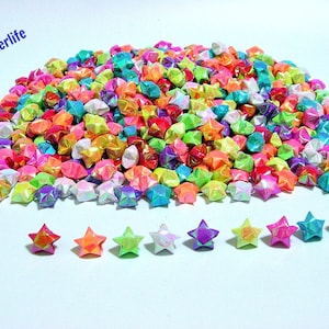 500pcs Assorted Colors Mini Size Origami Lucky Stars Hand-folded From ...