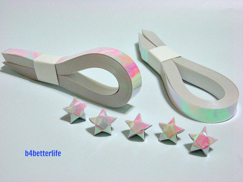 400 Strips of White Color DIY Origami Lucky Stars Medium Size Paper ...