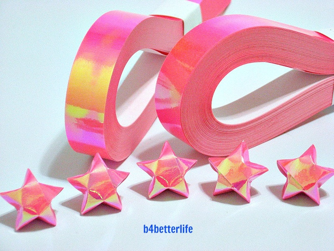 400 Strips of Pink Color DIY Origami Lucky Stars Medium Size Paper ...