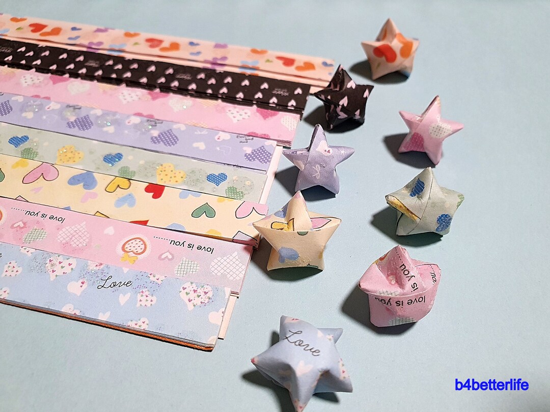 A Pack of 256 Strips DIY Origami Star Paper for Folding Medium Size ...